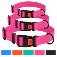 China Adjustable Colorful Waterproof Dog Collars Durable Nylon Webbing Easy To Wash for sale