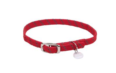 China Comfortable Cat Collar Safety Buckle Adjustable Reflective Material Woven for sale