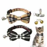 China 7.8 - 10.5 Inch Cat Harness Collar Bowtie Breakaway With Bell Safety Adjustable for sale