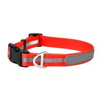 China Easy Cleaning Waterproof Reflective Personalized Dog Collars Polyester Webbing for sale