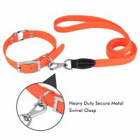 China Safe Waterproof Dog Collars PVC based Coated Nylon Material Weather Resistant for sale