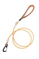 China Steel Braided Cord Chew Proof Dog Leash 6 Feet Padded Handle Rock Climbers Carabiner for sale