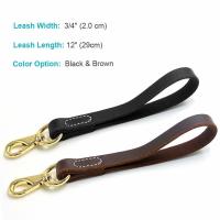 China Heavy Duty Handmade Short Dog Leash 12 Inches for sale