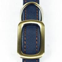China Handmade Stylish Real Leather Dog Collars Easy Care For Medium Dog Breeds for sale