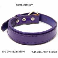China Durable Handmade Dog Leather Leashes , Genuine Full Grain Leather Dog Collar for sale