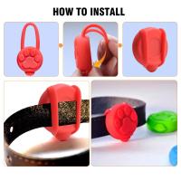 China Waterproof Silicon Night Time Dog Collars Batteries Included Long Lasting Ultra Bright for sale
