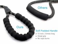China 5FT Strong Nylon Dog Harness Leash Comfortable Padded Handle Highly Reflective Threads for sale