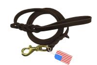 China Brown Braided Leather Dog Leash Lead Handmade For Hunting Training Dogs for sale