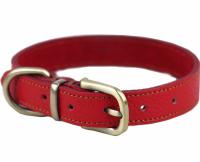China 3 Colors Option Handmade Dog Leather Leashes , Real Classic Leather Dog Collar for sale