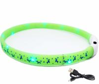 China Eye Catching LED Dog Collar USB Rechargeable Personalized Cartoon Cute for sale