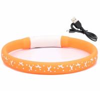 China Eye Catching LED Dog Collar USB Rechargeable Personalized Cartoon Cute for sale