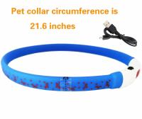China Eye Catching LED Dog Collar USB Rechargeable Personalized Cartoon Cute for sale