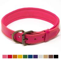 China Military Grade Padded Leather Dog Collar , Heavy Duty Leather Dog Collars for sale