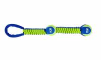 China Nylon TPR Dog Tough Chew Toys Tennis With Rubber Handle Eco Friendly for sale