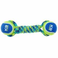 China Nylon TPR Dog Tough Chew Toys Tennis With Rubber Handle Eco Friendly for sale