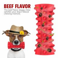China Red Color Large Dog Tough Chew Toys 6.5*2.7 Inch Eco Friendly Rubber Material for sale