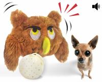 China Interactive Plush Dog Squeaky Toy Electronic Motion Ball Nontoxic Plush ABS Material for sale