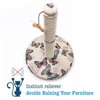 China Safe Cat Scratching Post With Hanging Butterfly Toy OEM ODM Available for sale
