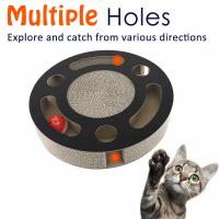 China Round Cat Scratcher Lounge Bed Premium Recycled Corrugated Cardboard Material for sale