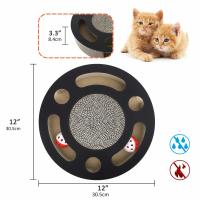 China Round Cat Scratcher Lounge Bed Premium Recycled Corrugated Cardboard Material for sale