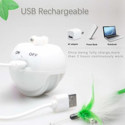 China Smart Automatic Cat Toy Electronic Wicked Balls 360 Degree Rotate Motion Rechargeable for sale