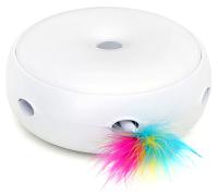 China Nighttime Light Interactive Cat Toys With Electronic Rotating Feather Smart Mode Batteries Included for sale