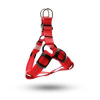 China Fishing Net Reflective Rechargeable LED Dog Harness Double Adjustable Buttons for sale