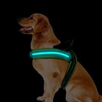 China USB Rechargeable Flashing LED Dog Harness No Choke With Lightweight Mesh Lining for sale