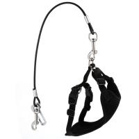 China Chew Proof Stainless Steel Dog Leash , Double Dog Seat Belt Attachment Design for sale