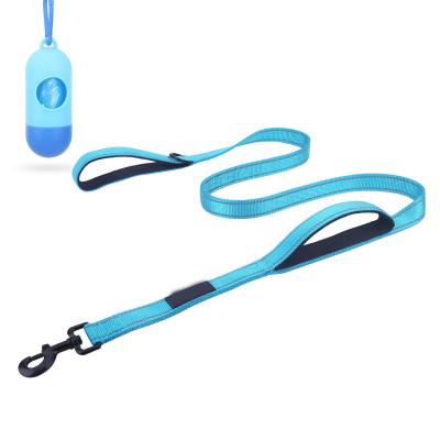 China 2 Handles Long Nylon Dog Leash 6FT Reflective For Extra Control for sale