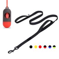 China 3M Reflective Nylon Dog Leash , 5ft Heavy Duty Rope Leash With 2 Padded Handle for sale