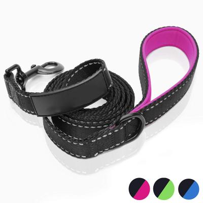 China Nylon Heavy Duty Dog Leash 6' Long 3mm Thick Soft Padded Handle For Comfort for sale