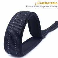 China Black Color Short Dog Leash Double Webbing Nylon Reflective For Training for sale