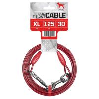 China Extra Long 30 Ft Nylon Dog Leash Braided Steel Anti Rusty Tie Out Cable for sale