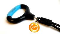 China 2 Way Nylon Dog Leash Automatically 360° No Tangle Gel Handle Reflective for sale
