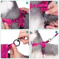 China Soft Choke Free Puppy Nylon Dog Harness Flannelette Lining Reflective Eco Friendly for sale