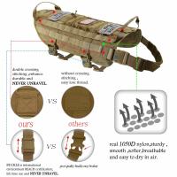 China Water Resistant Nylon Dog Harness Military Patrol K9 Tactical Service Outdoor Training Handle for sale