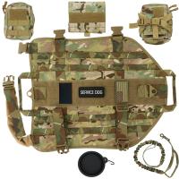 China Durable Soft Sports Nylon Dog Harness 1000D Molle Vest Velcro For Patches for sale
