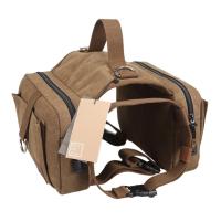 China Camping Hiking Nylon Dog Harness Backpack Militar Saddle Bag For Medium / Large Size for sale