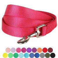 China Classic Solid Color Nylon Dog Leash High Density Webbing To Add Durability for sale