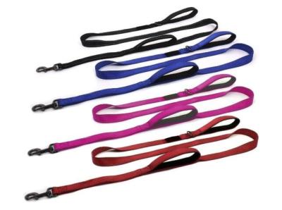 China Colorful Double Handle Traffic Dog Leash , Reflective Comfortable Dog Harness for sale