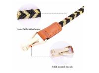 China Strong Durable Dog Harness Leash Premium Polyester Material Genuine Leather for sale