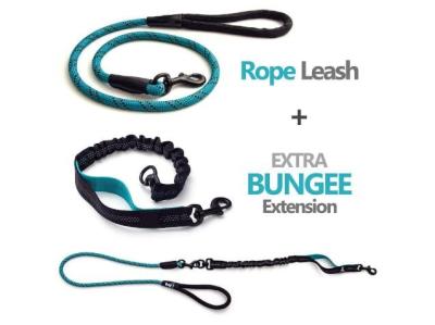 China Anti Pull Shock Absorbing Nylon Dog Leash No Slip Reflective Outside Lightweight for sale