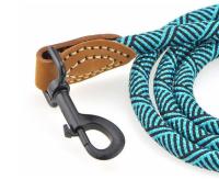 China Tangle Free Premium Nylon Dog Leash Long Rope Style Heavy Duty Clasp Multiple Colors for sale