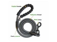 China Soft Padded Handle Hands Free Dog Leash Thick Lead For Large Medium Dogs for sale