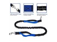 China Dual Handle Adjustable Nylon Dog Leash Waist Belt Hands Free 4 Feet For Better Control for sale