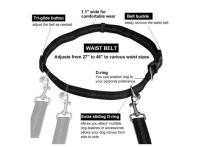 China Dual Handle Adjustable Nylon Dog Leash Waist Belt Hands Free 4 Feet For Better Control for sale