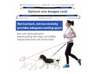 China Dual Handle Adjustable Nylon Dog Leash Waist Belt Hands Free 4 Feet For Better Control for sale