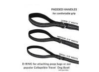 China Highly Reflective Nylon Dog Leash Customized With Soft Thick Padded Double Handles for sale