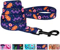 China Floral Dog Harness Leash Nylon Pattern Flower Print Adjustable Long Lifespan for sale